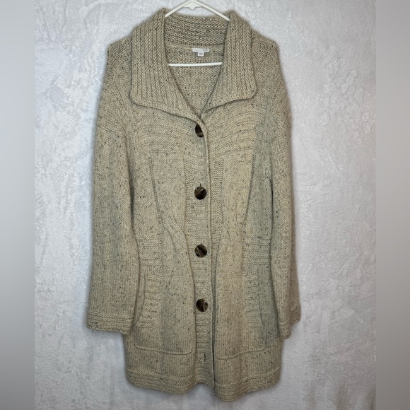 J. Jill | Sweaters | J Jill Long Sweater Cardigan Chunky Knit Wool ...